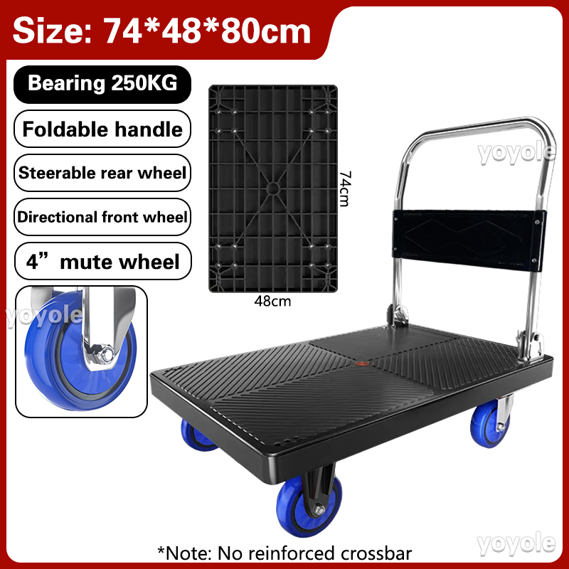 Foldable Trolley Heavy Duty Trolley Cart With Wheels Portable Shopping ...