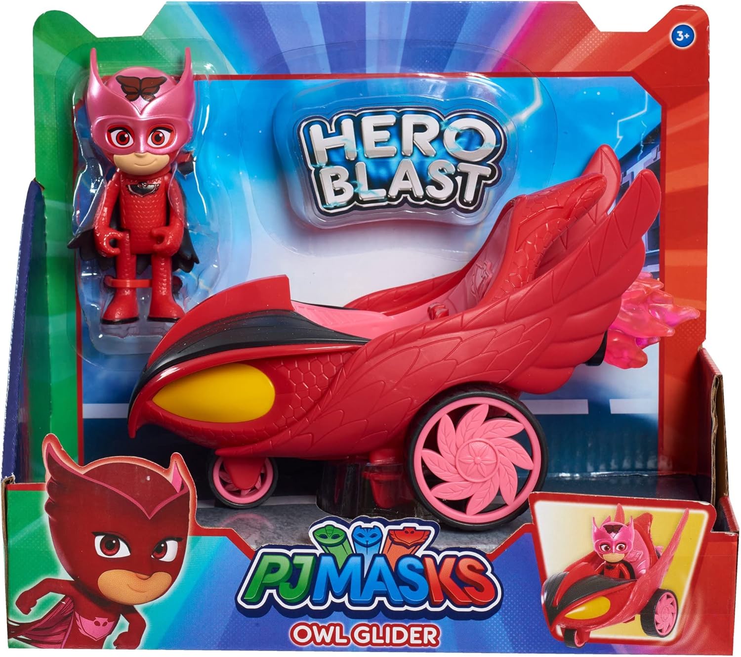 PJ Masks Hero Blast Vehicles - Owlette Action Figure and Vehicle Set ...