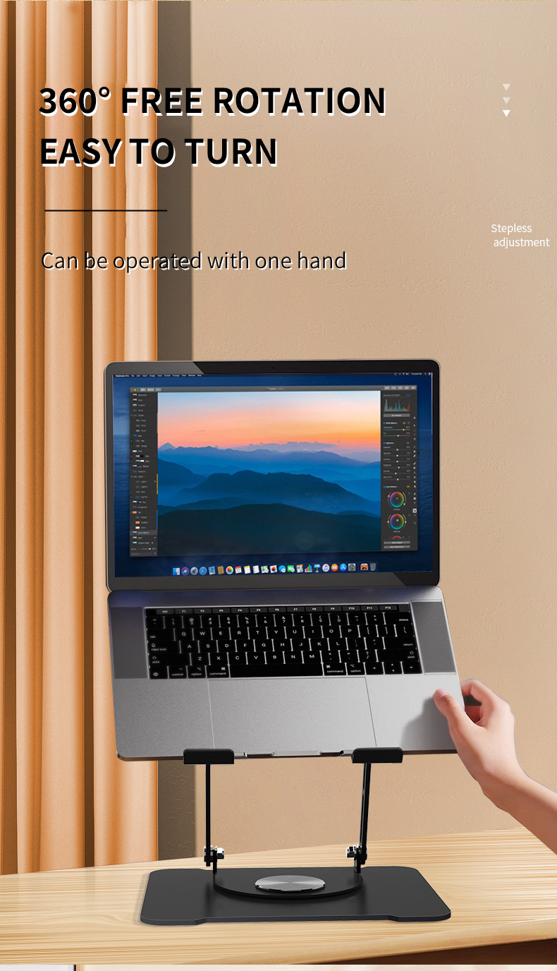 [SG] 360°Rotating Aluminum Laptop Stand Tablet Stand Metal Desk ...