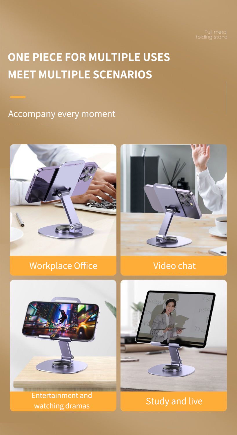 [SG] 360° Adjustable All Metal Phone Holder Phone Stand Desktop Tablet ...