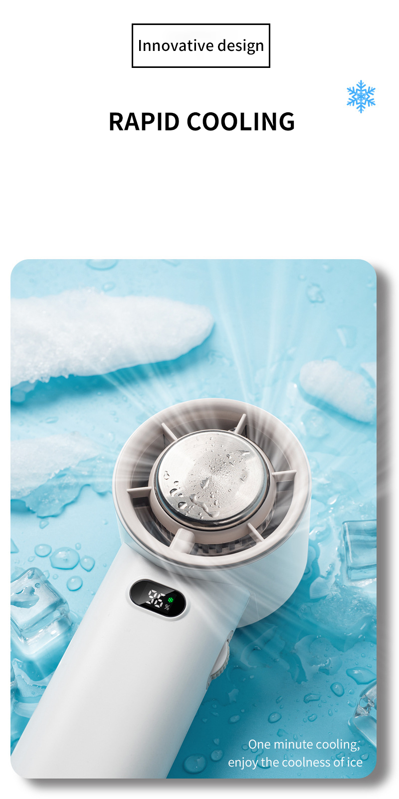 [SG] Portable Handheld Fan Strong Wind 100 Gear Speed 13 Hours Battery ...