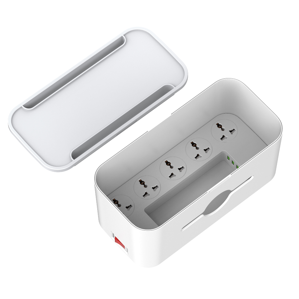 Heavy Duty Universal USB Power Strip Extension Socket with Organizer ...