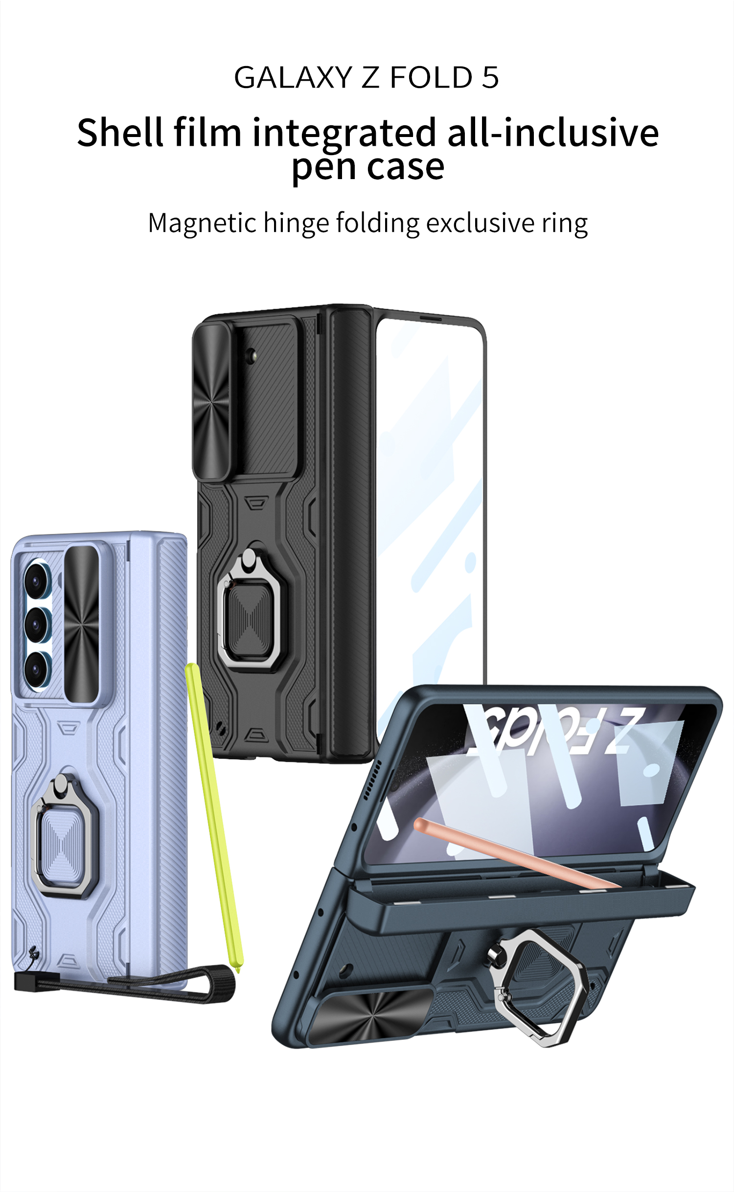 Ready New For Samsung Galaxy Z Fold 6 case with strap Fold5 cover with ...