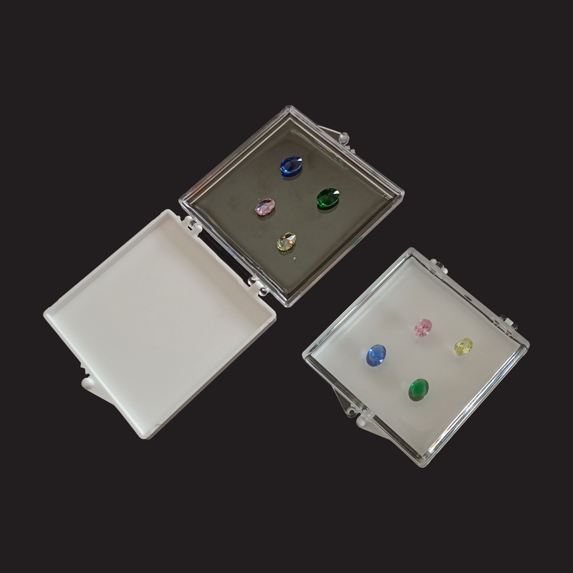 lemtools 10pcs Adhesive Gems Box Diamond Display Box Show Case ...