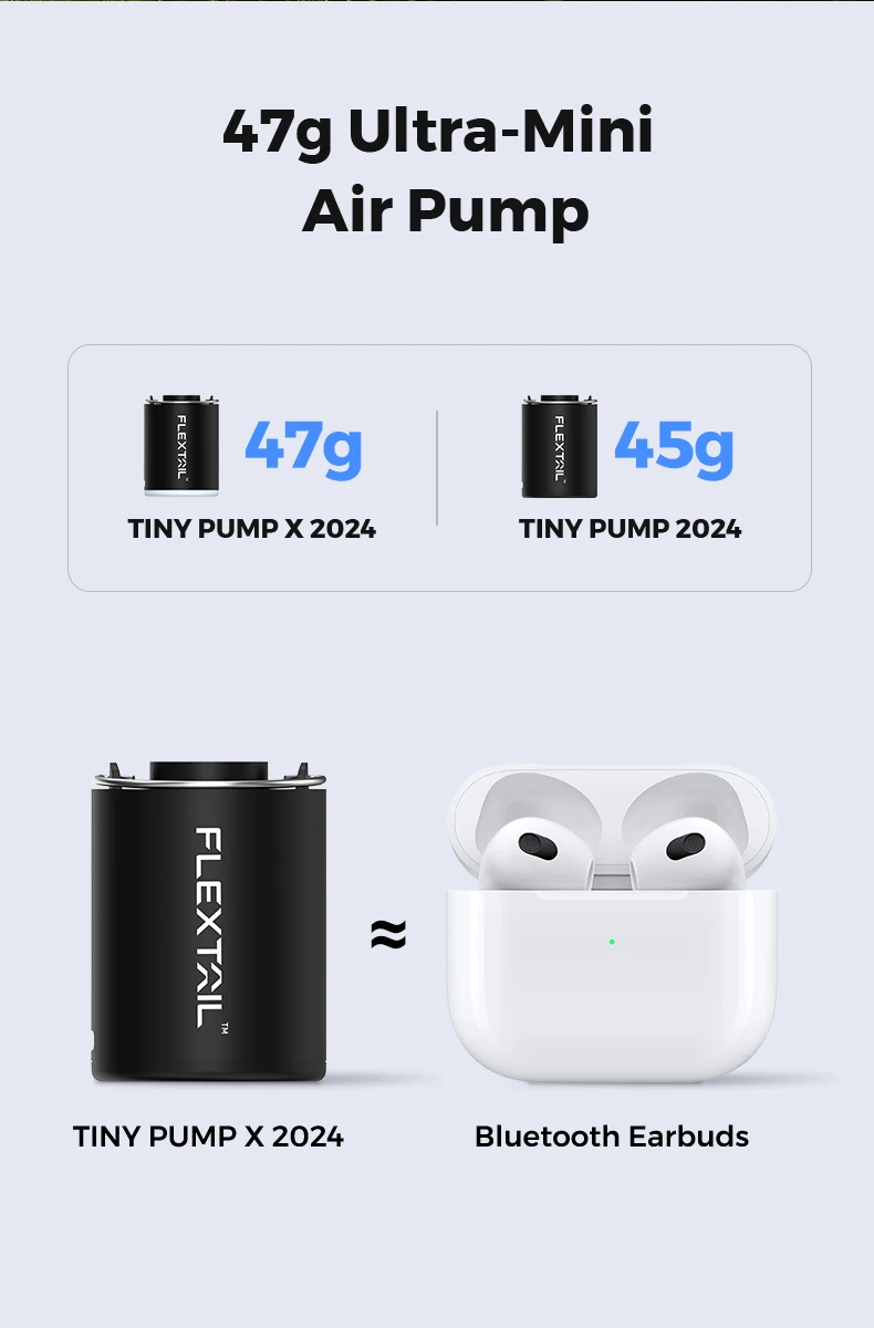 FLEXTAIL Tiny Pump X 2024 Outdoor Ultralight Air Pump Portable Camping Mattress Air Bed ...