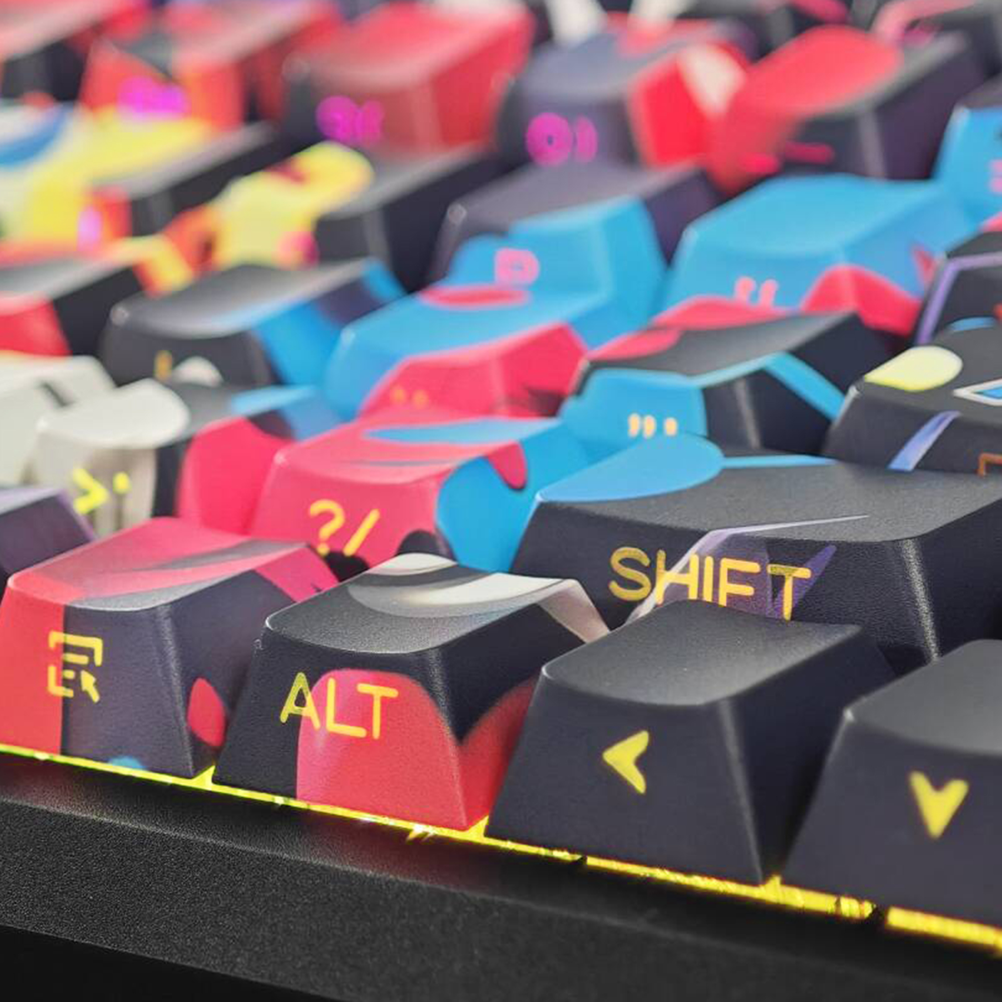 Grandpa Beard Theme 131 Keys Keycaps PBT Dye Sub Cherry Profile Manga ...