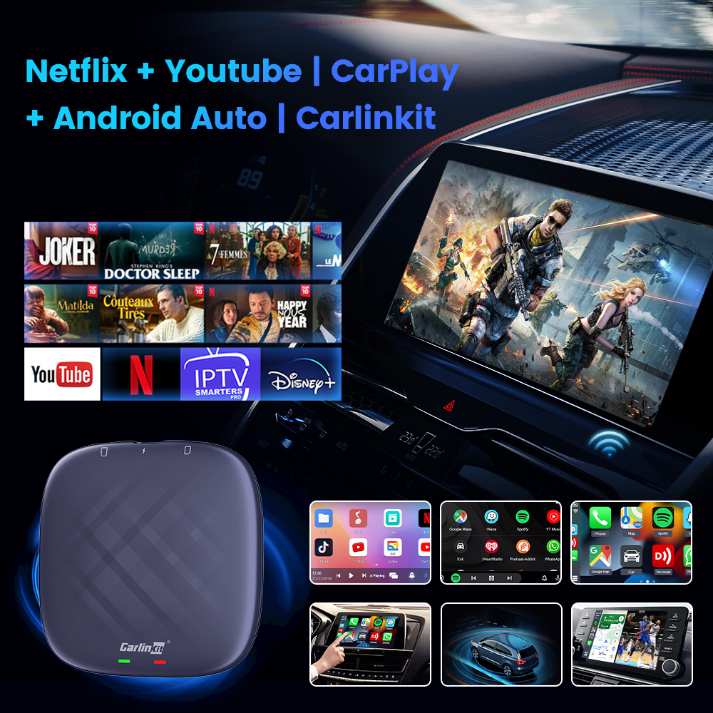 CarlinKit 8+128G CarPlay Ai Box Plus Android 13 Netflix YouTube Wireless Android Auto & CarPlay ...