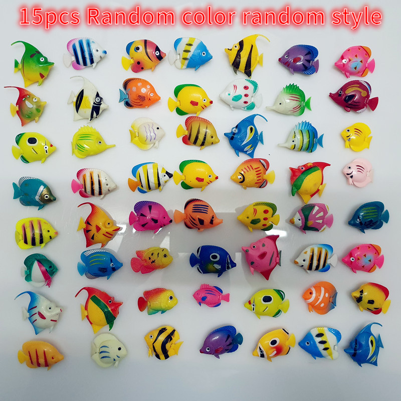 10pcs Tropical Fish Tank Decorations, Floating Artificial Fish ...