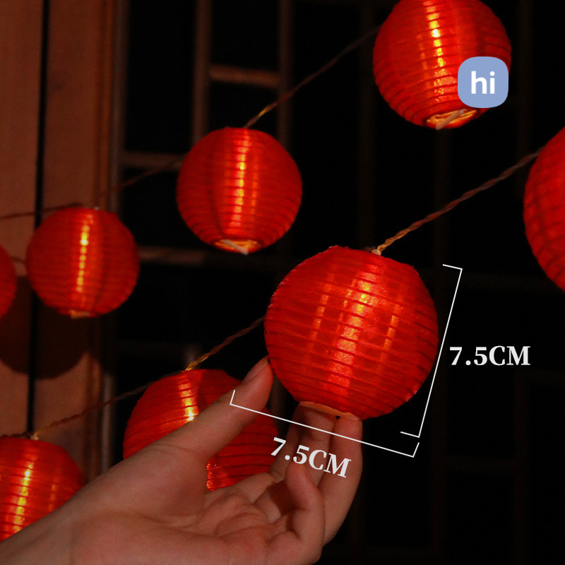 HI HOMES 2025 Solar Powered Chinese New Year Lantern Festival Led Light ...