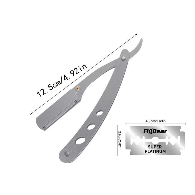 Silver Razor Old-fashioned Razor Manual Men Women Shaving Shaving Razor ...