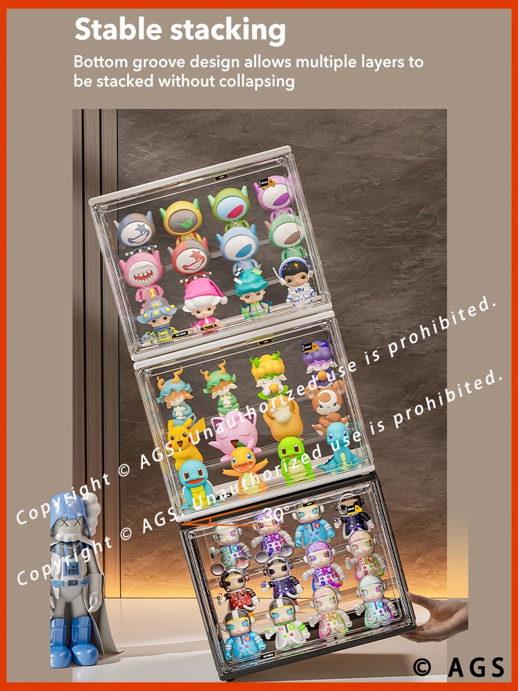 Acrylic Popmart Display Box Figurine Display Case Transparent Storage ...