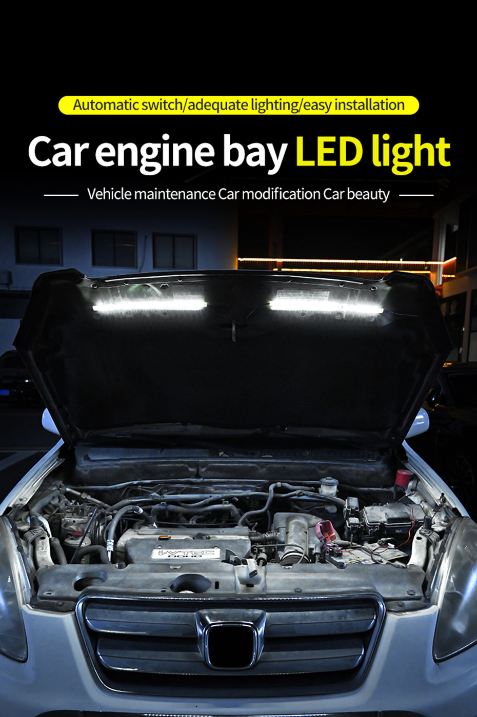 SEAMETAL Car Under Hood LED Light Bar Engine Work Inspection Repair ...
