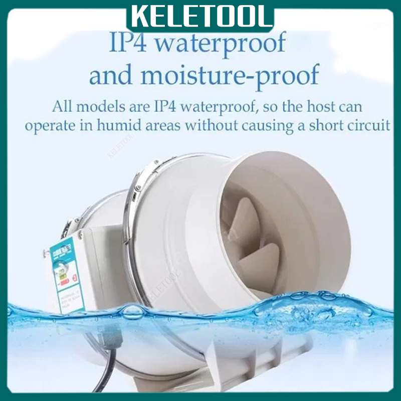 4''6''8'' Powerful Extractor Fan portable ventilation inline Duct Fan ...