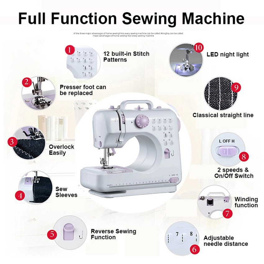 [SG STOCK]Sewing Machine Mini Electric Household Stitches Sewing ...