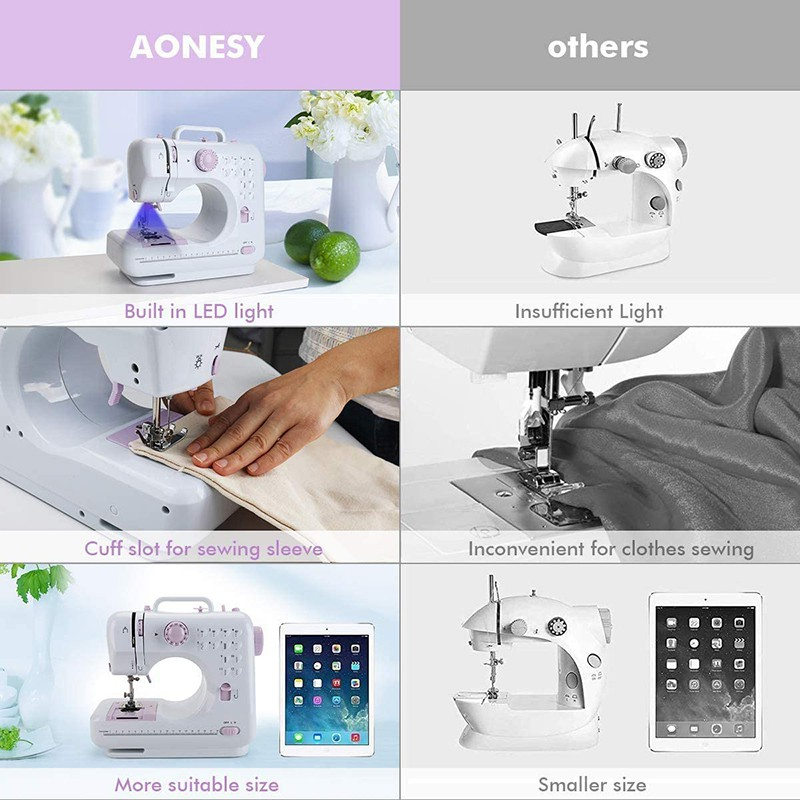 [SG STOCK]Sewing Machine Mini Electric Household Stitches Sewing ...