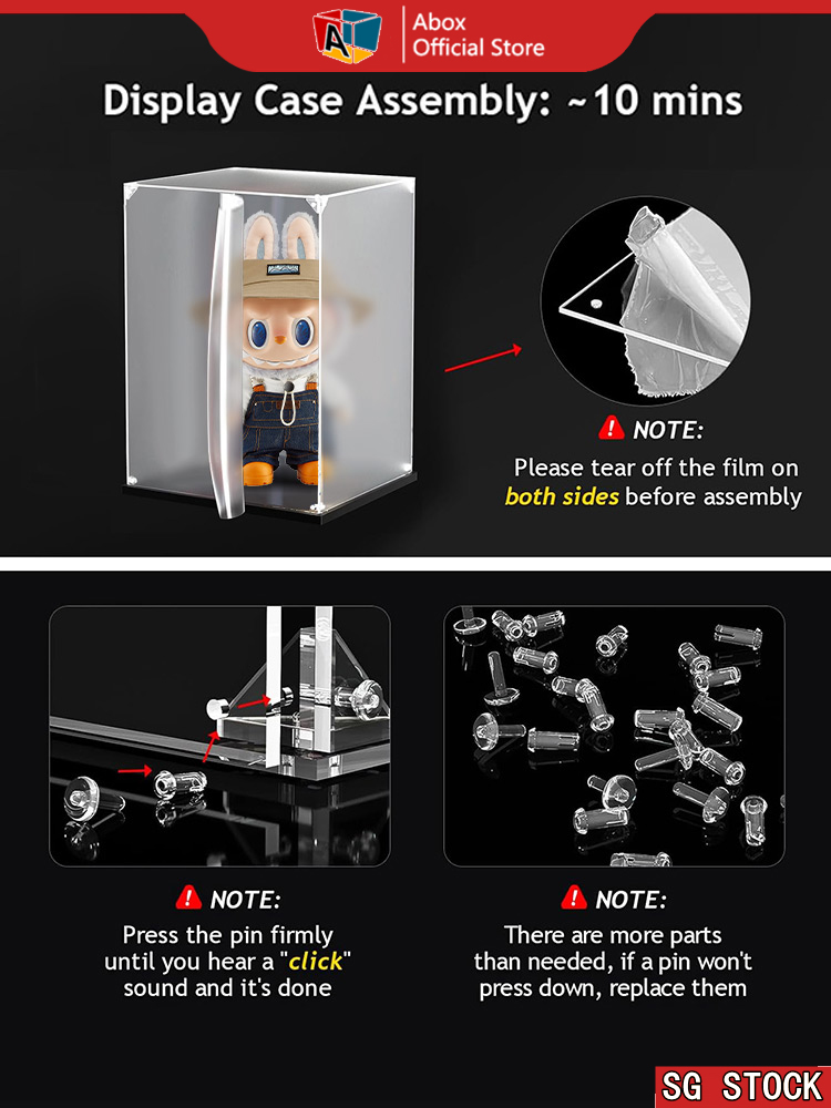 YIXIN Labubu Zimomo Display Box Zimomo Display Case Popmart Acrylic ...