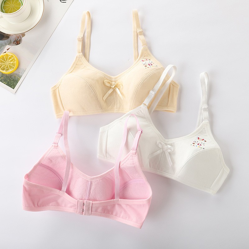 3Pcs Girls Bra Teenagers And Girls In 10-13 Years Slim Narrow Shoulder ...