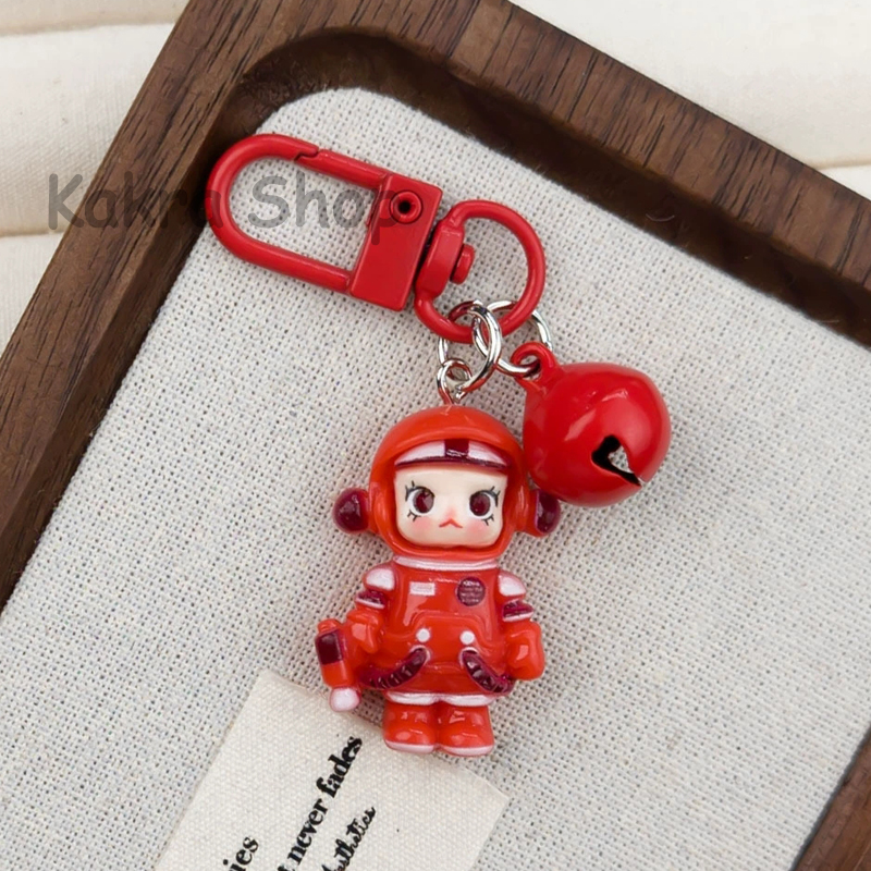 10pcs POP MART Keychain Cartoon Monster Small Bell Key Ring Backpack ...