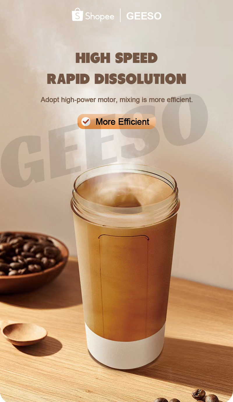 GEESO Electric Shaker Bottle Self Stirring Mug Rechargeable Portable ...