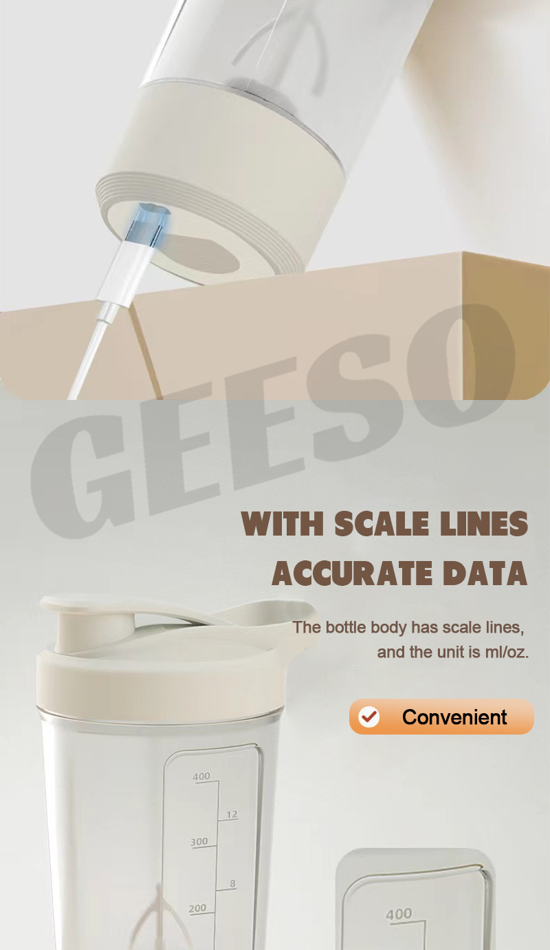 GEESO Electric Shaker Bottle Self Stirring Mug Rechargeable Portable ...