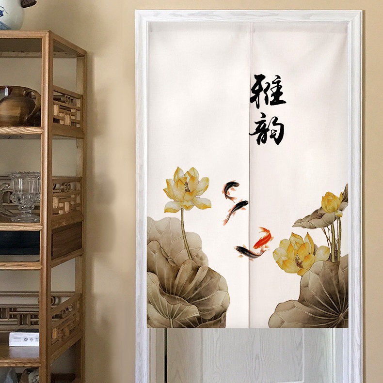 Custom CNY Entrance Door Curtain Partition Feng Shui Curtain Dust Proof ...