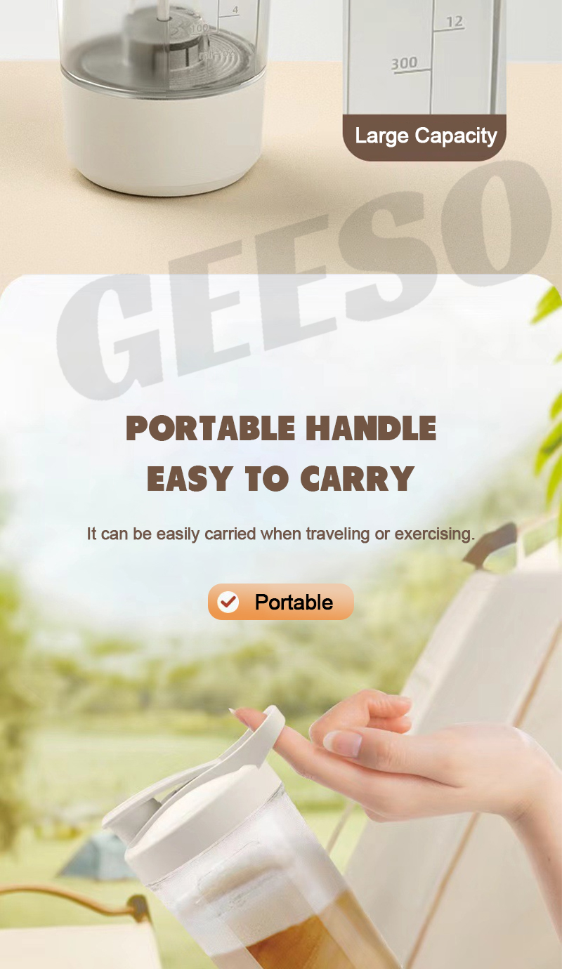 GEESO Electric Shaker Bottle Self Stirring Mug Rechargeable Portable ...