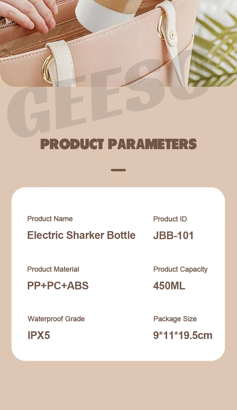 GEESO Electric Shaker Bottle Self Stirring Mug Rechargeable Portable ...