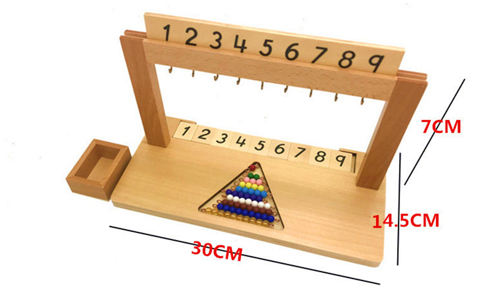 Montessori Segen board matching beads matching frame kindergarten math ...