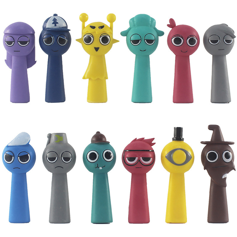 12Pcs/6Pcs/Set Incredibox Sprunki Action Figure Toy Wenda Oren Jevin ...