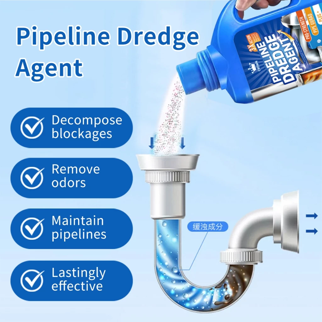 500g Powerful Sink Cleaner Drainage Clog Remover Toilet Kitchen Pipe ...
