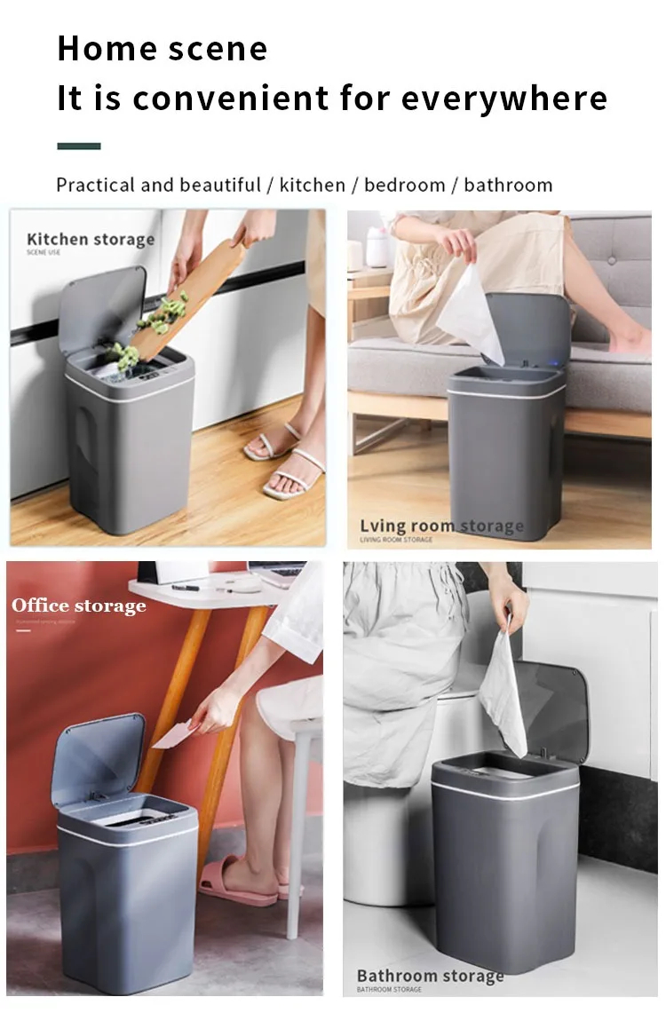 【SG READY STOCK】Smart Sensor Dust Bin Smart Waste Infrared Motion ...