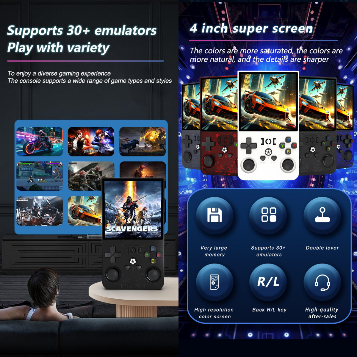 （SG) R36S MAX 128GB OPEN SOURCE CONSOLE HD 4.0 Inch IPS Screen Open ...