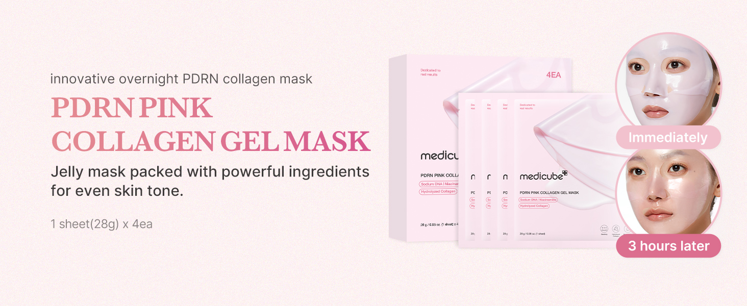 medicube PDRN Pink Collagen Jelly Gel Mask Overnight Face Mask for ...