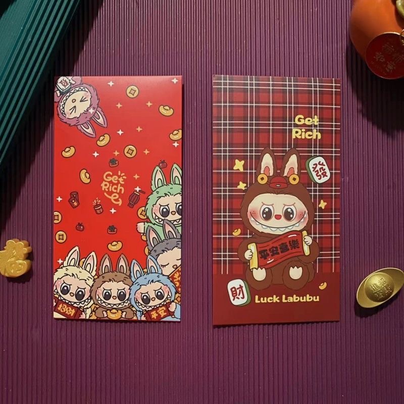 【24H Shipping】2025 Creative Labubu Red Packet CNY Cartoon Labubu Angpao ...