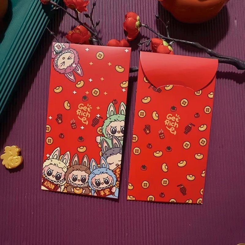 【24H Shipping】2025 Creative Labubu Red Packet CNY Cartoon Labubu Angpao ...