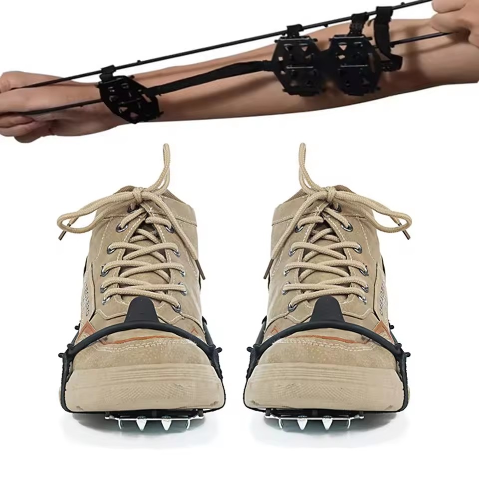 24 Teeth Ice Gripper - Anti Slip Ice Claw - Ice Gripper Spike Grips ...