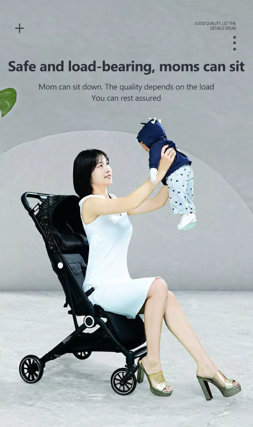 Cabin Stroller Baby Stroller Foldable Kids Travel Stroller Lightweight ...