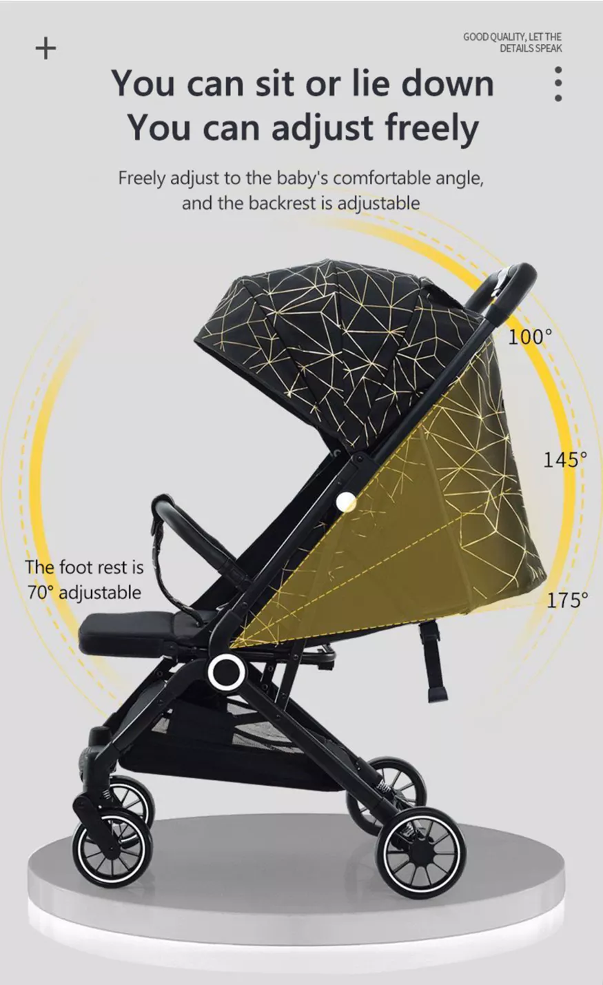 Baby Stroller can sit and lie down portable folding portable 0 to 5 ...