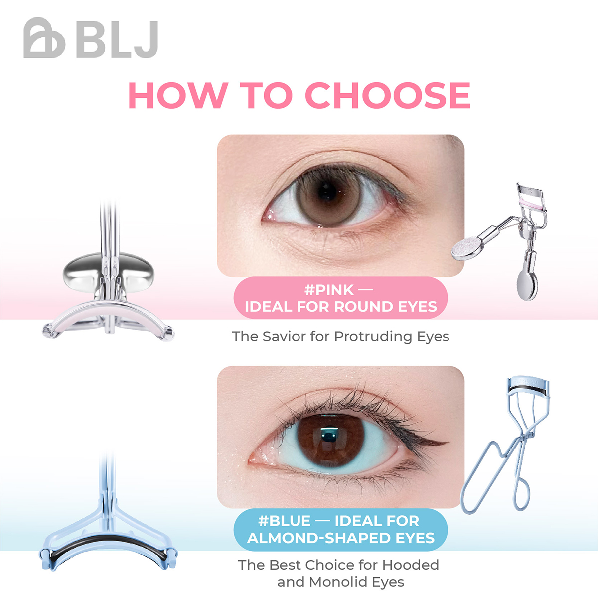 BLJ Eyelash Curler Clip Silicone Strip Makeup Cosmetic Beauty Tools ...