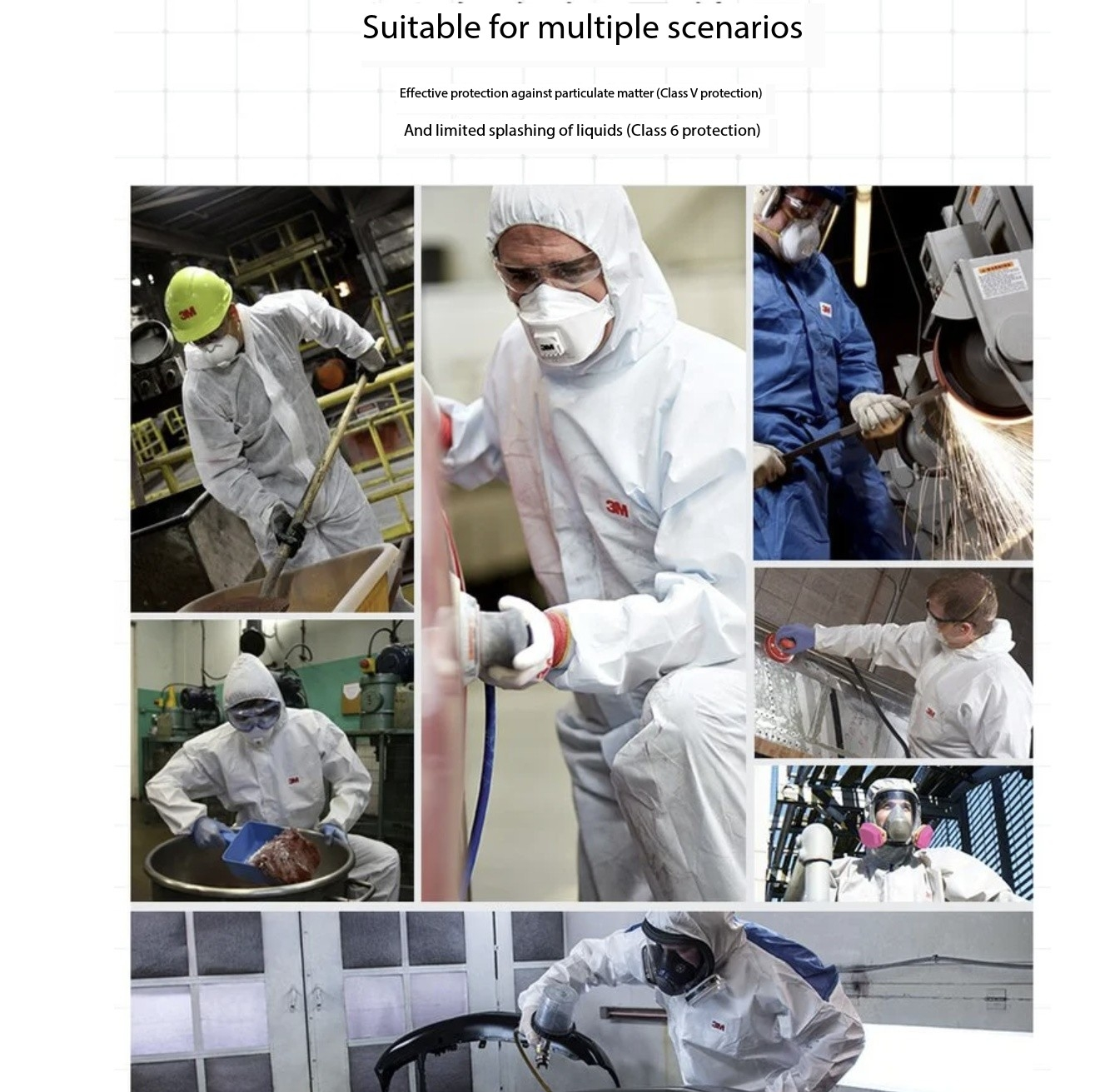 3M 4510 Coverall Hooded Disposable Protective Coverall Safety Full Suit ...