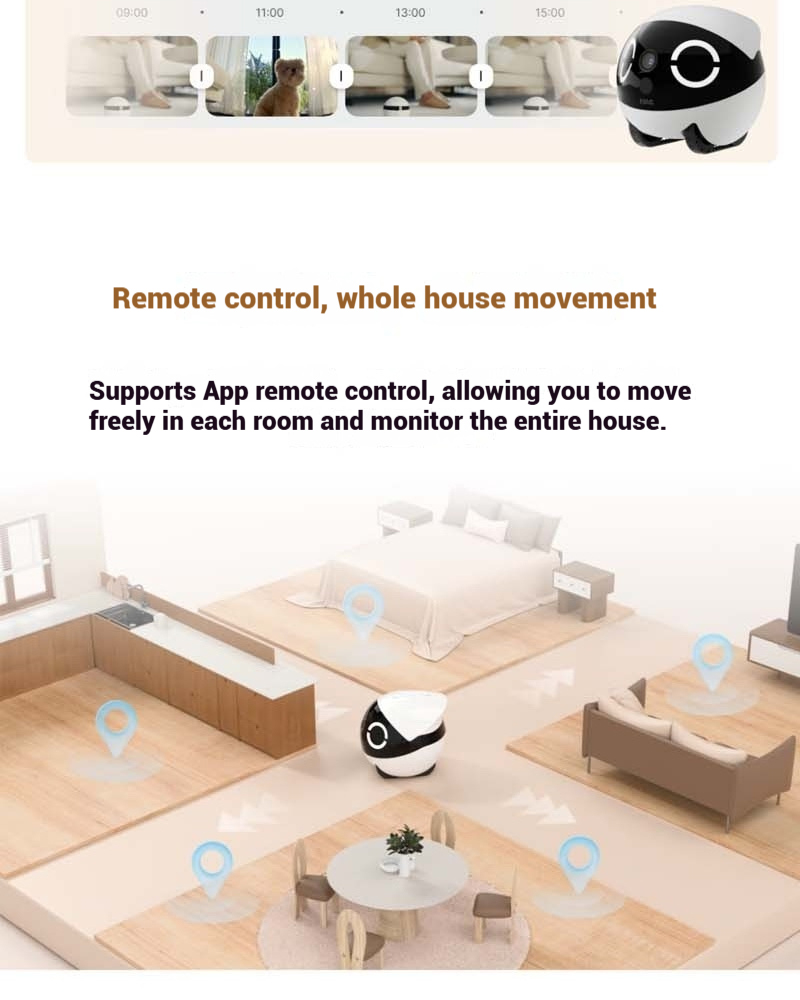 Enabot ROLA Mini accompanies the robot to walk around the house ...