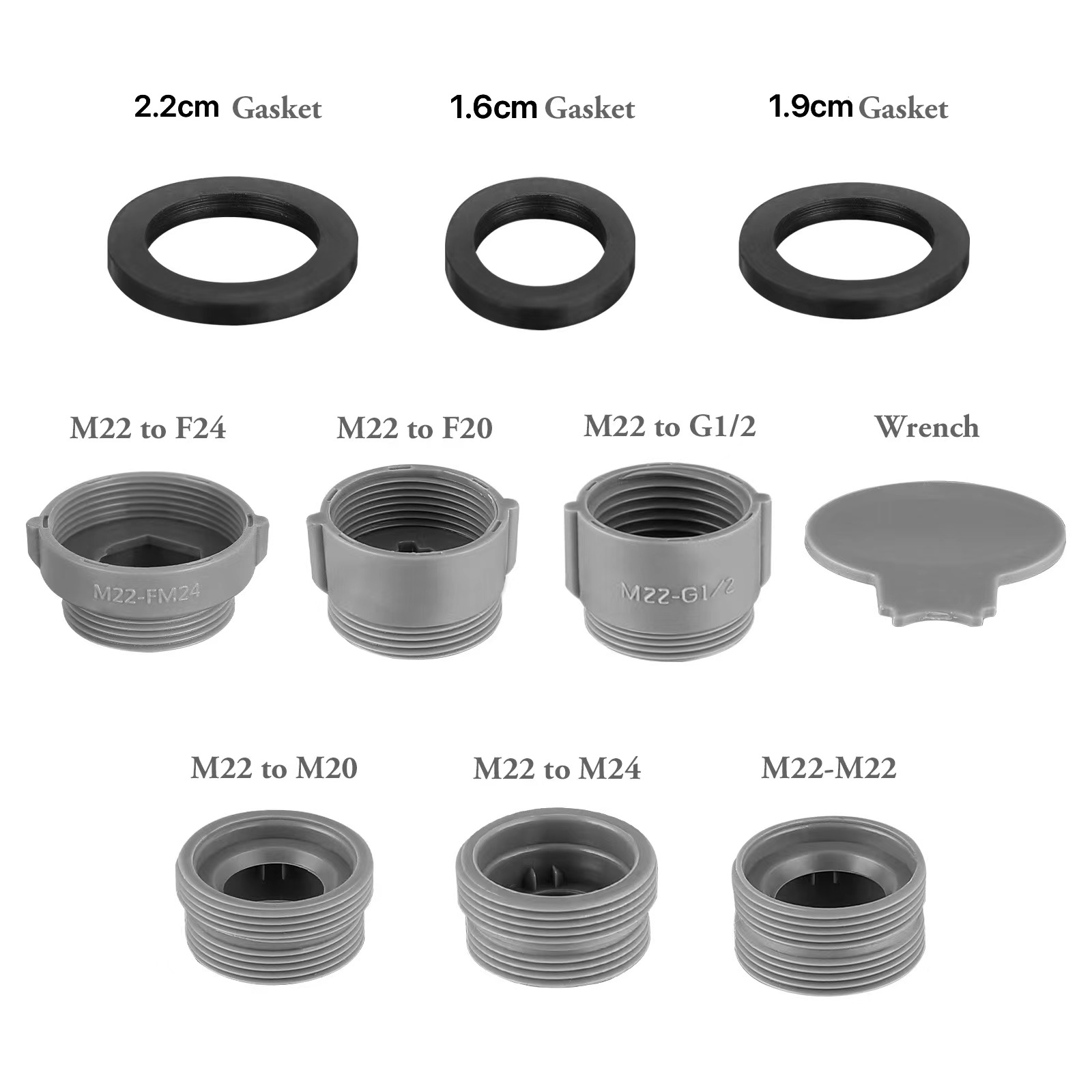 Faucet Adapter Kit - 5 Pieces Male and Female Sink Aerator Adapter Set ...