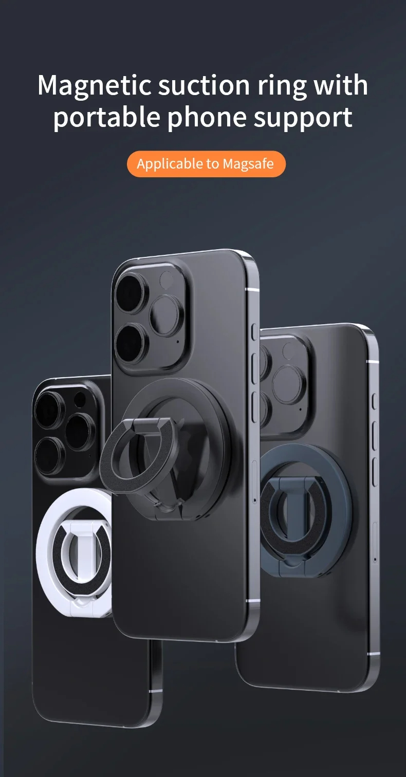 Double Sided MagSafe Phone Stand Magnetic Phone Ring Holder Kickstand ...