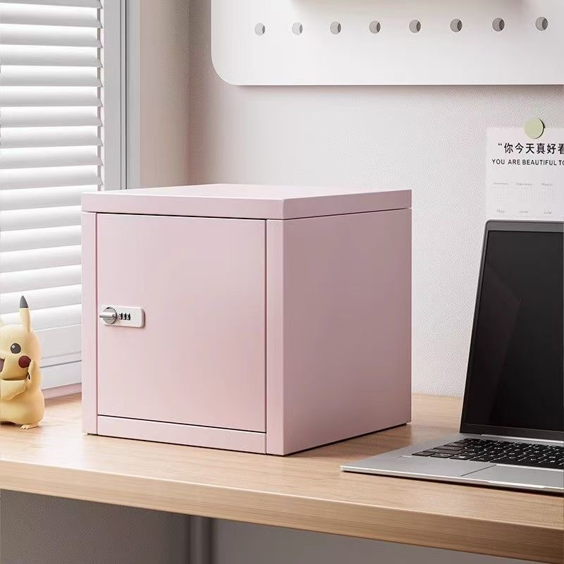 Desktop File Cabinet Small Iron Cabinet with Lock Office File Storage ...