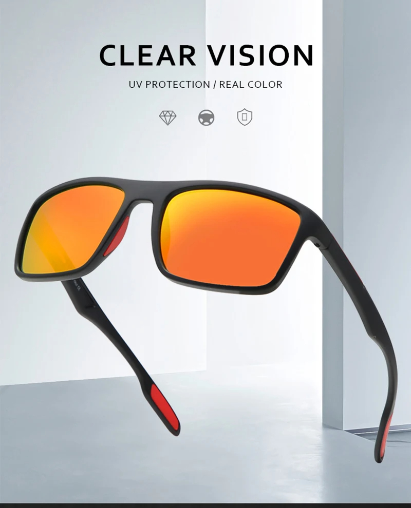 New Lightweight TR90 Polarized Sunglasses for Men - UV400 Blue Light ...