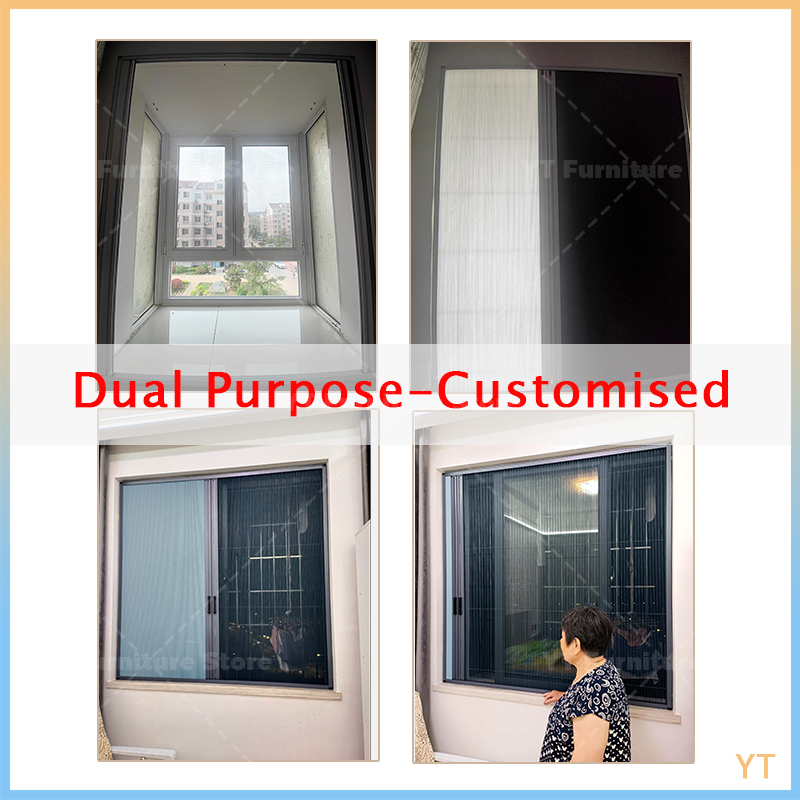 【No-hole punching】Customized folding sliding invisible windows anti ...