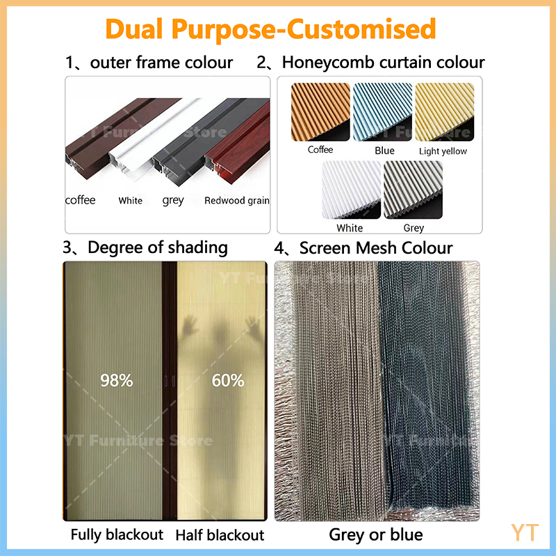 【No-hole punching】Customized folding sliding invisible windows anti ...