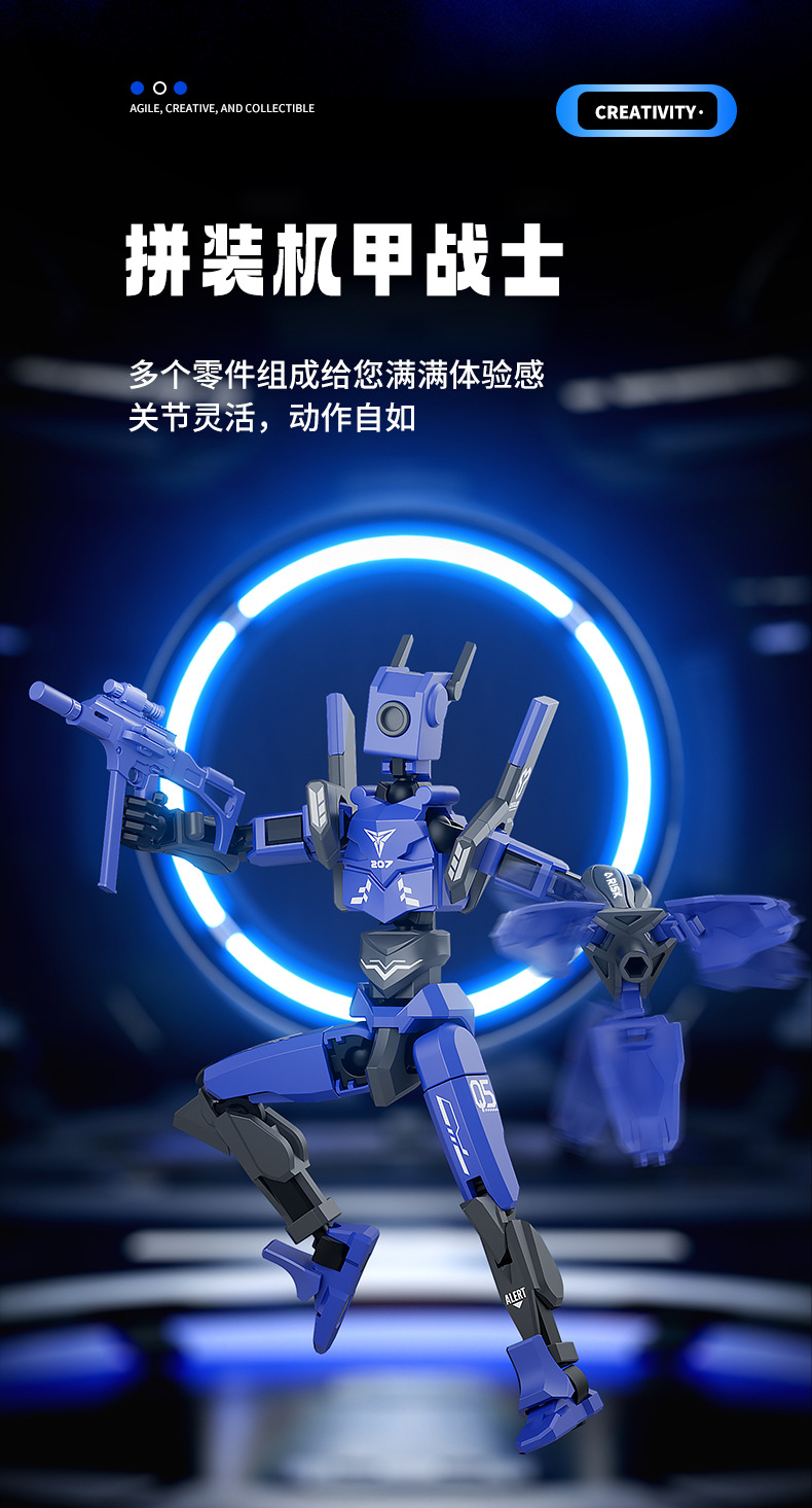 Sentry 3D printed Dummy 13 Action Figure,T13 DIY gift,Lucky 13 toys for ...