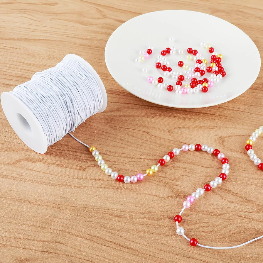 1mm Elastic Cord 50m Elastic String Bead Cord for Bracelets Stretchy ...