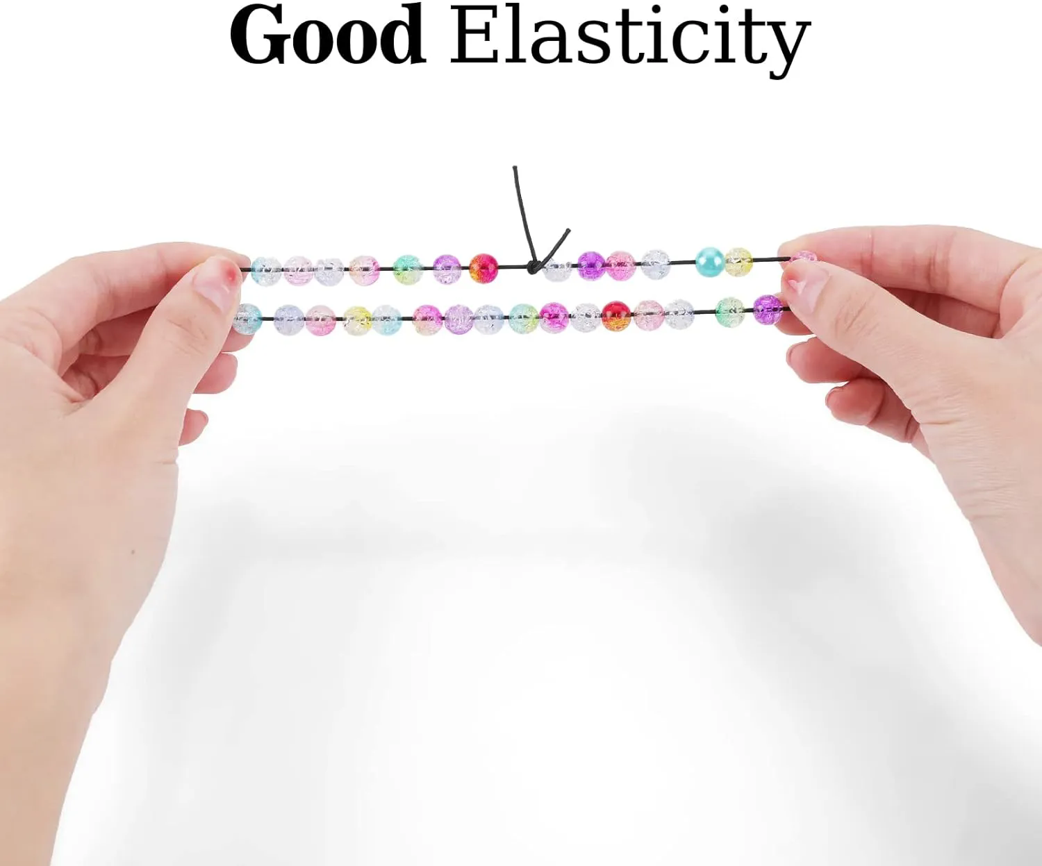 1mm Elastic Cord 50m Elastic String Bead Cord for Bracelets Stretchy ...